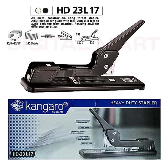 Jual Stapler Staples Besar Jilid Buku HD 23L17 KANGARO HEAVY DUTY /HD ...