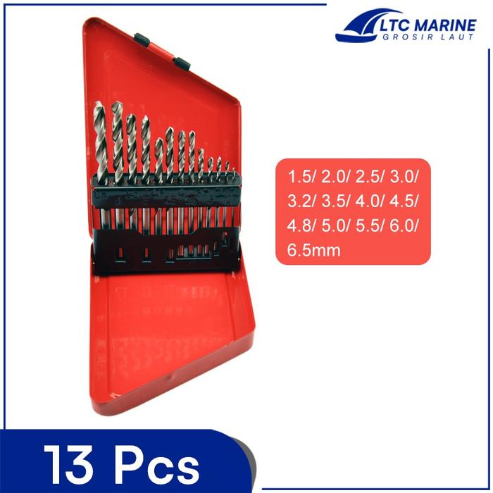 Jual Drill Bit Set HSS Straight Shank Set Mata Bor Impa 630253-55 - 1.5 ...