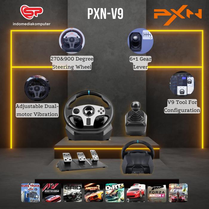 Promo PXN-V9 Steering Wheel With Clutch Shifter Alternatif Logitech G29 ...