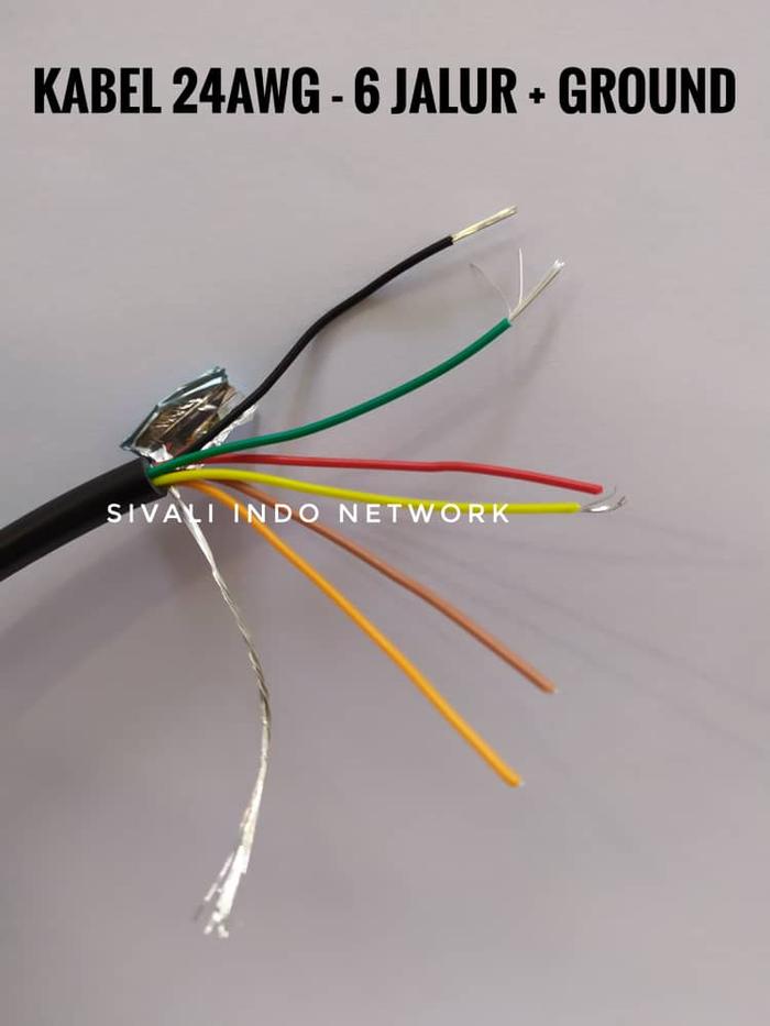 Jual KABEL 6 JALUR KABEL KONTROL ISI 6 PLUS GROUND KABEL SERABUT 24 AWG ...