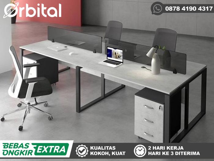 Jual Meja Kantor 4 orang Staff - Meja kerja kantor - Meja Workstation table - Jakarta Barat ...