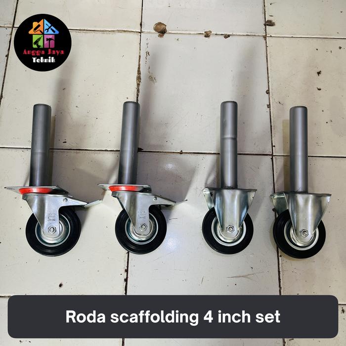 Jual Roda scaffolding 4 inch roda steger stagar castor 1 set - Jakarta ...