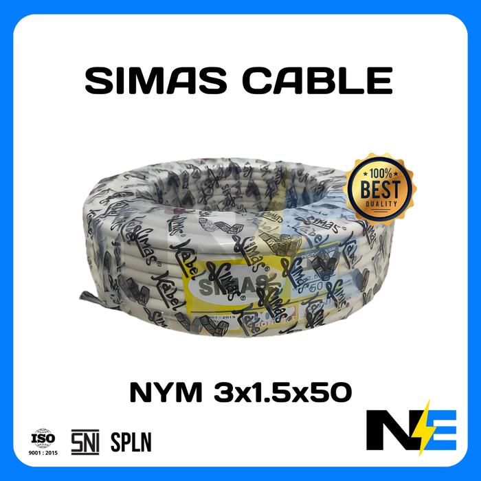 Jual KABEL LISTRIK SIMAS NYM 3x1.5 MM (1 Roll = 50Y) TEMBAGA MURNI SNI - Kab. Tangerang - Nahda ...