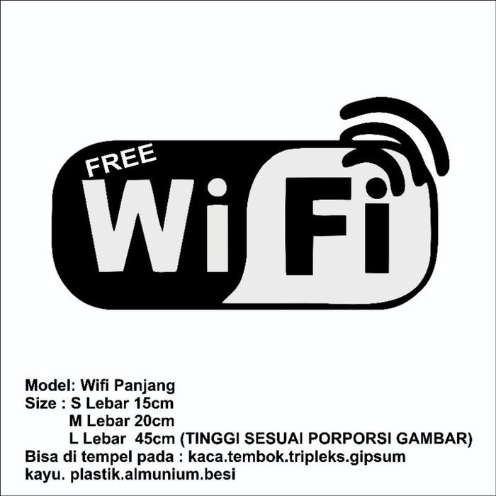 Jual Stiker Free Wifi Dinding Kaca Cafe Kafe Resto Kantor Rumah Makan ...