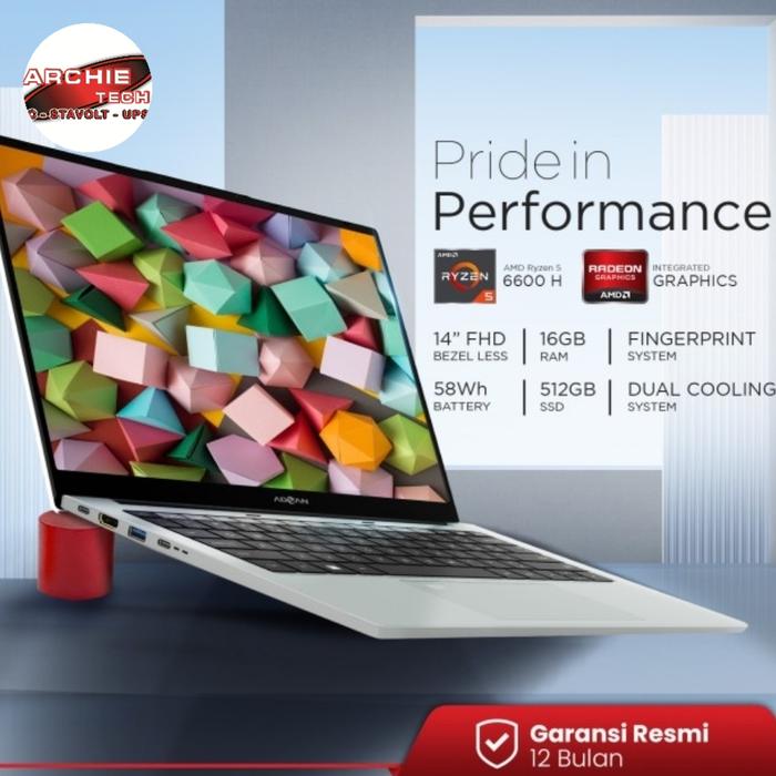 Jual Advan WorkPlus Ryzen 5 6600H 16GB 512GB SSD 14 FHD IPS W11 - Kota ...