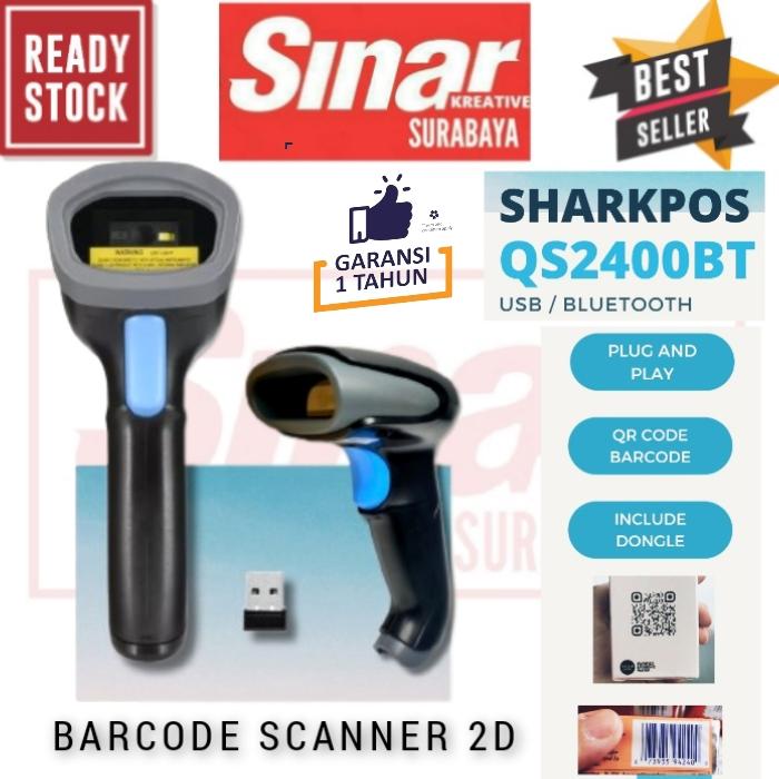 Promo BARCODE SCANNER 2D BLUETOOTH QS2400 WIRELESS USB DONGLE ...