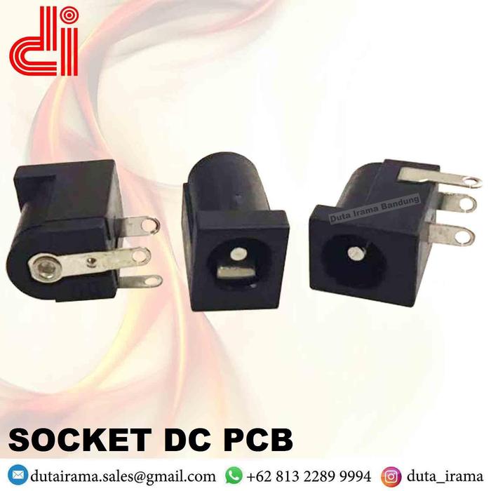 Jual Socket DC PCB In 5.5 mm 3 Pin Female PCB Mount DC Jack - Kota ...