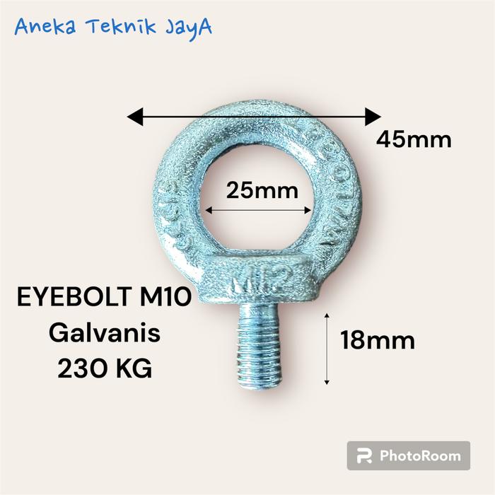 Jual EyeBolt M10 / Mata baut 10mm / Eye Bolt M10 - Jakarta Utara - ATJ Jakarta | Tokopedia