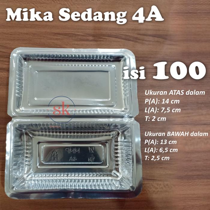 Jual (isi 100) Mika Plastik Nasi Box Mika Makanan Kue Ukuran 4A - Kota ...