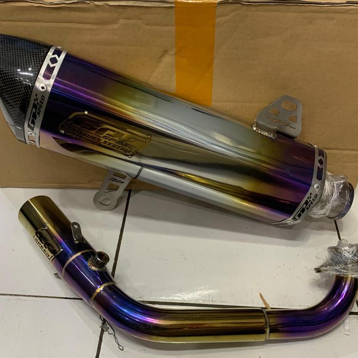 Jual Knalpot Racing xmax 250 xmax 300 GP Speed tipe Corse leher biru ...