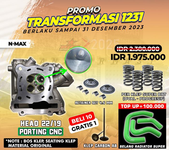 Jual HEAD NMAX 22/19 PORTING CNC - Kota Bandung - BACIP MOTO | Tokopedia
