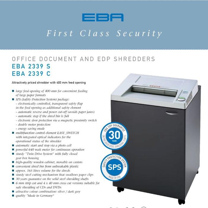 Jual EBA 2339S paper Shredder mesin penghancur kertas strip cut ...