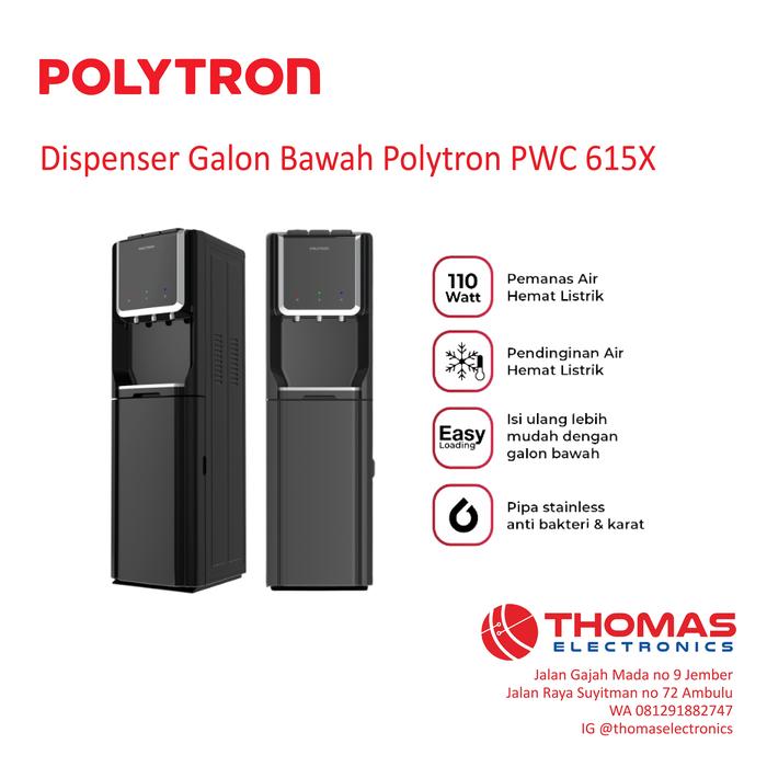 Jual Dispenser Galon Bawah Polytron PWC615X PWC 615 X Hot Normal Cold ...
