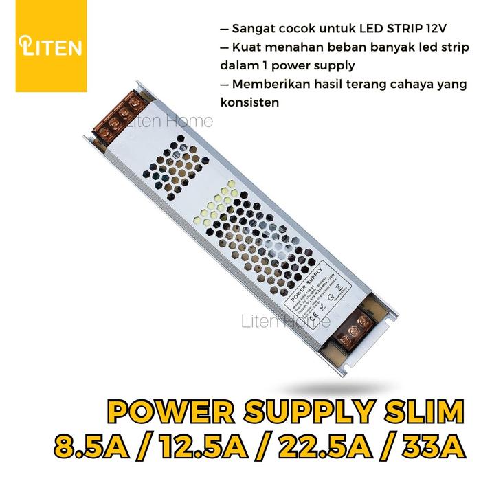 Jual Power Supply / Trafo / Adaptor Lampu LED STRIP 12V 8A 12A 25A 33A ...
