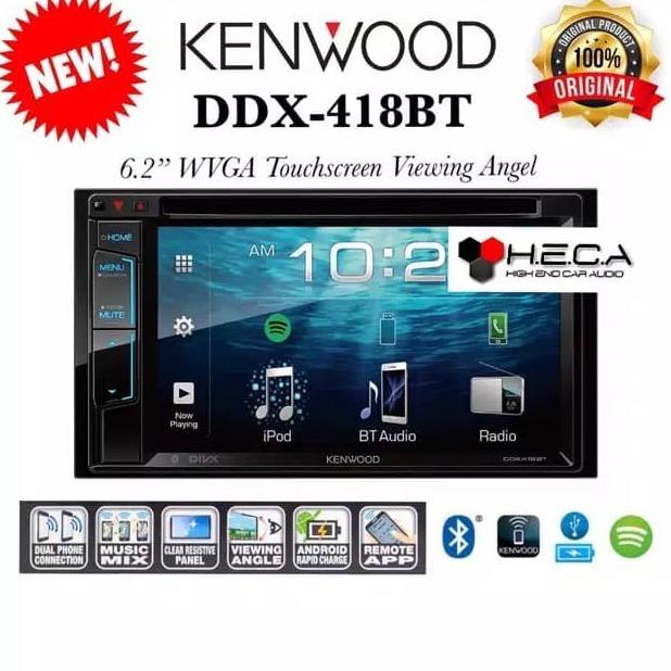 Jual Kenwood DDX-418BT Head Unit DDX 418 BT Tape Mobil Double Din Audio DDX - Jakarta Selatan ...