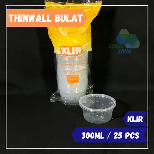 Jual Thinwall Bulat / Round / Mangkok Datar 300 ml Klir - 300ml ...