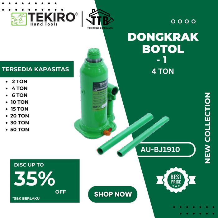 Jual Tekiro Hydraulic Bottle Jack / Dongkrak Botol / Perkakas Garasi ...