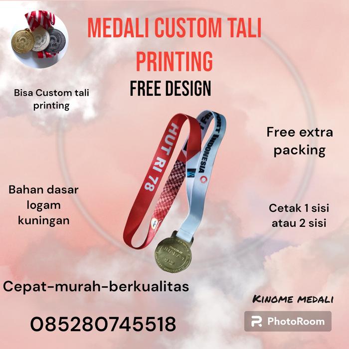 Jual MEDALI CUSTOM TALI PRINTING - Kab. Bogor - Kinome Medali | Tokopedia