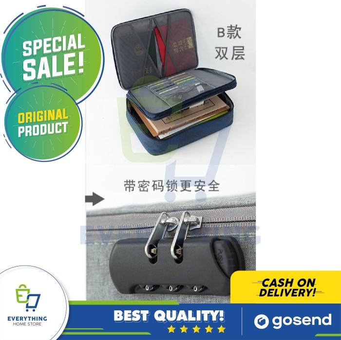 Jual Tas Tempat Penyimpanan File Dokumen Travel Bag Storage Security ...