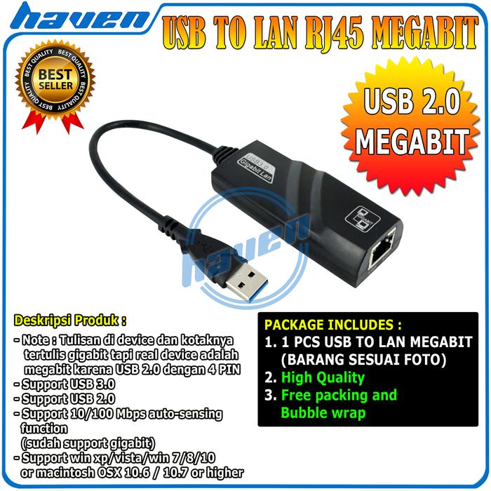 Jual Usb To Lan Rj45 Gigabit / Usb 3.0 To Ethernet Rj45 / Usb Lan Gigabit Di Seller Rukia ...