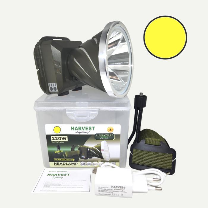 Promo HARVEST LIGHTING Headlamp 220W SIGN Paket 3 Senter Kepala LED ...
