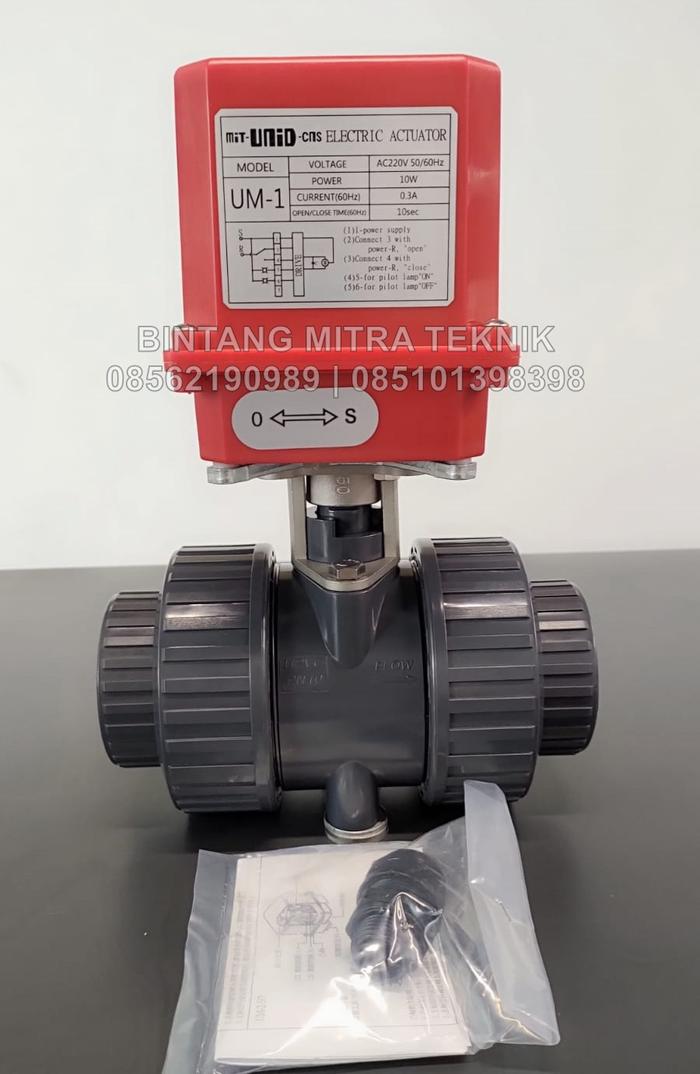 Jual MOTORIZED BALL VALVE PVC / UPVC 2" WITH ACTUATOR ELECTRIC UNI-D UM ...