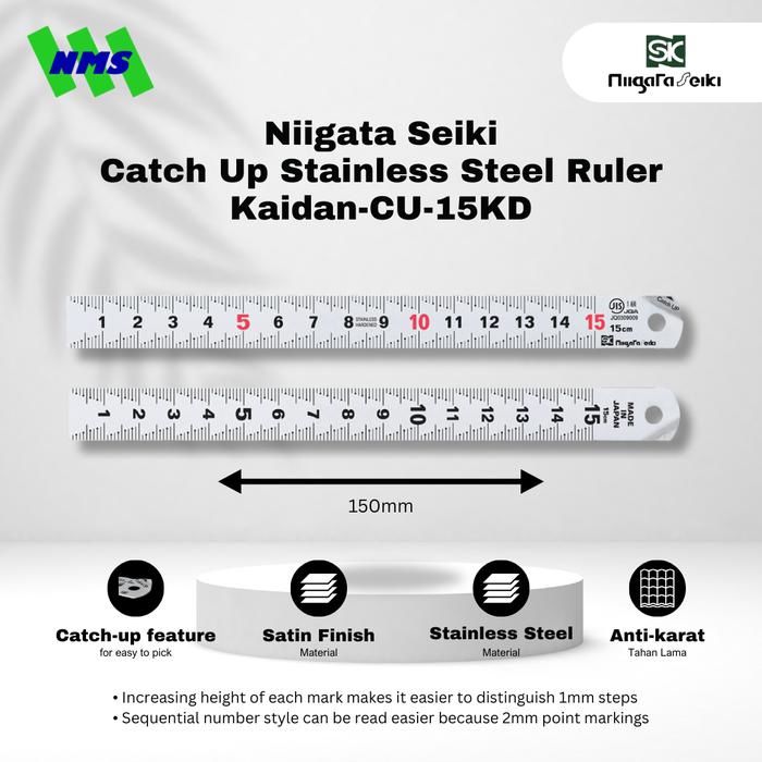 Jual Niigata Seiki Catch Up Scale Ruler CU-15KD - Jakarta Barat ...