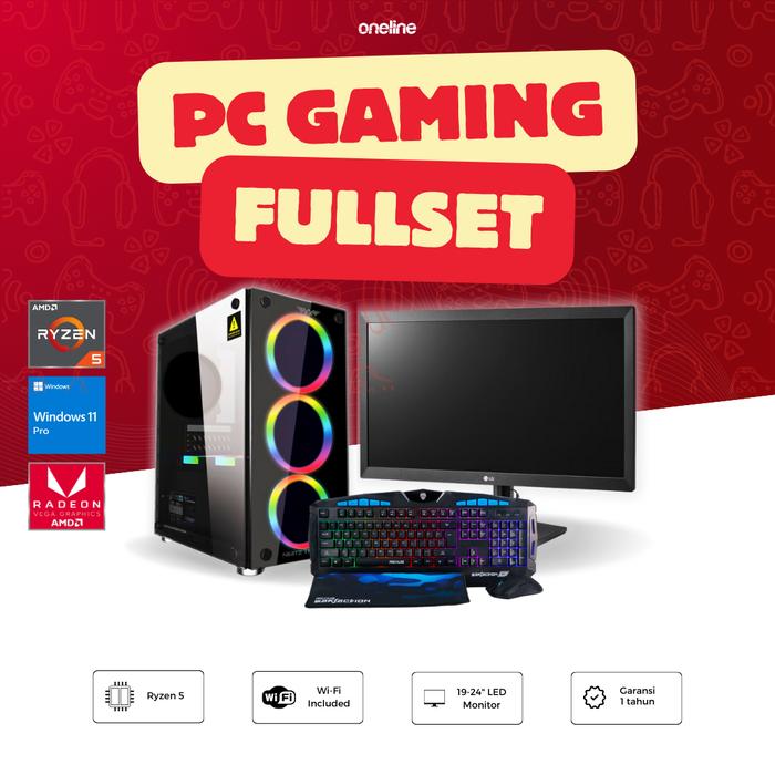 Promo PC Gaming Fullset | AMD Ryzen 5 5600G | SSD | Monitor | PC ...