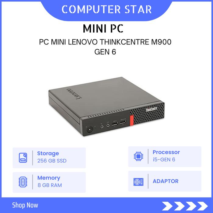 Jual MINI PC LENOVO M900 THINKCENTRE CORE I5 GEN 6 RAM 8GB SSD 256GB ...