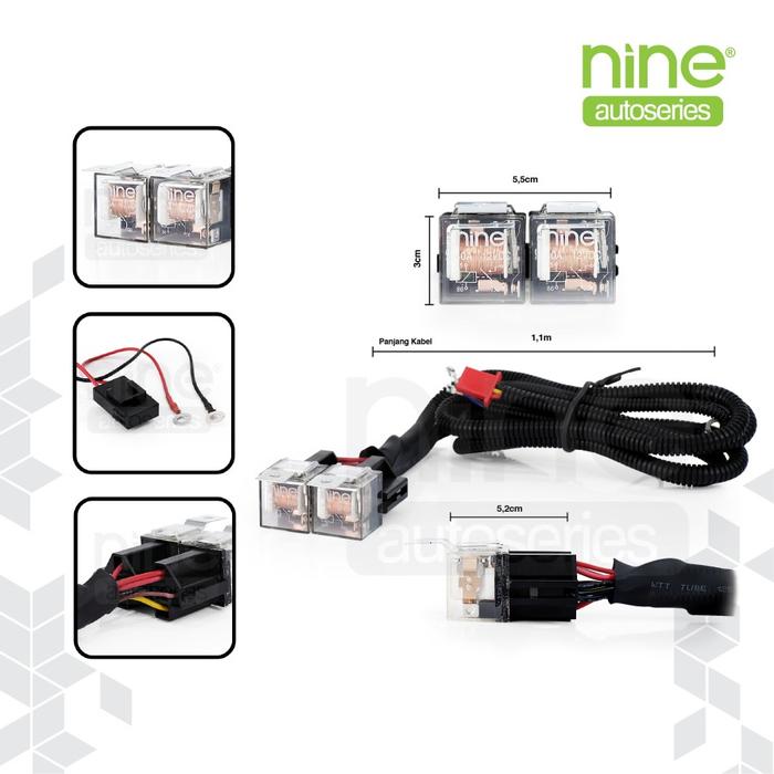 Jual KABEL RELAY SET LAMPU TEMBAK UNTUK MOTOR NINE LX-TRIX RL5 ...
