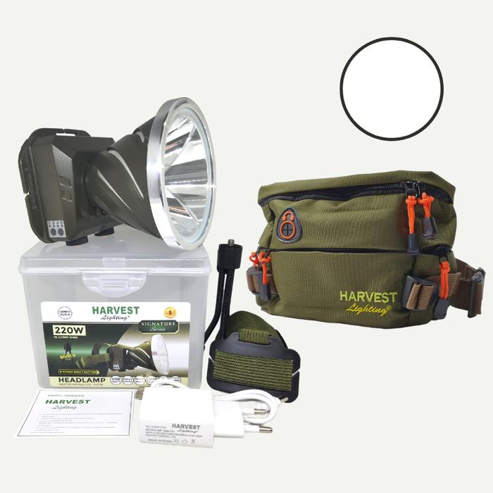 Promo HARVEST LIGHTING Headlamp 220W SIGN Paket 3 Senter Kepala LED ...