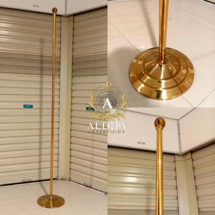 Jual Tiang Bendera Pataka Ruangan Kuningan Ukuran 2 Meter Berkualitas ...