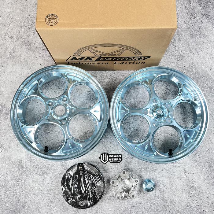 Jual Velg MK Factory MK12 iCe Blue front rear vespa sprint prima s Lx ...