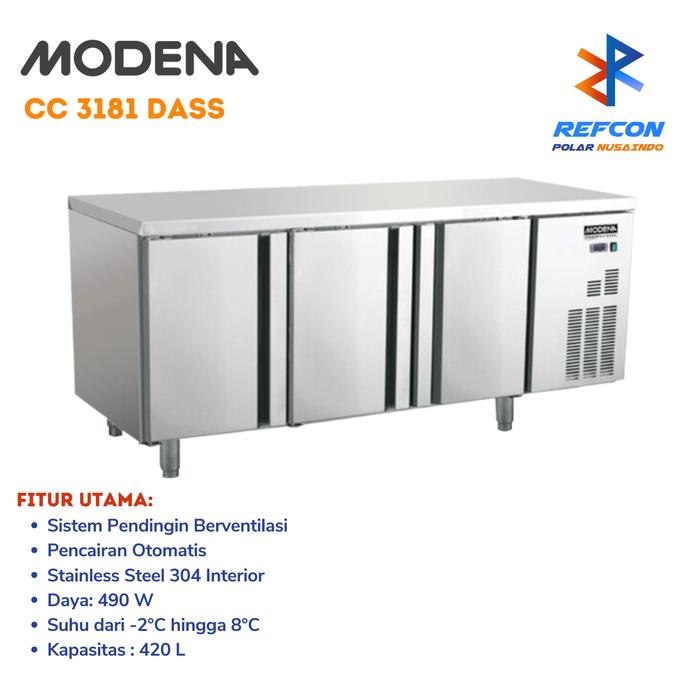 Jual Undercounter Chiller Modena Cc 3181 Dass 420 L Kulkas Chiller Di ...