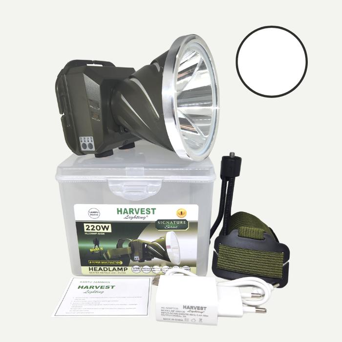 Promo HARVEST LIGHTING Headlamp 220W SIGN Paket 3 Senter Kepala LED ...
