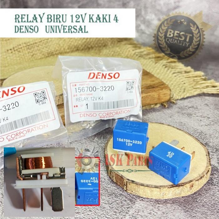 Jual RELAY RELLAY RILEY BIRU KAKI PIN 4 12V UNIVERSAL DENSO AVANZA ...