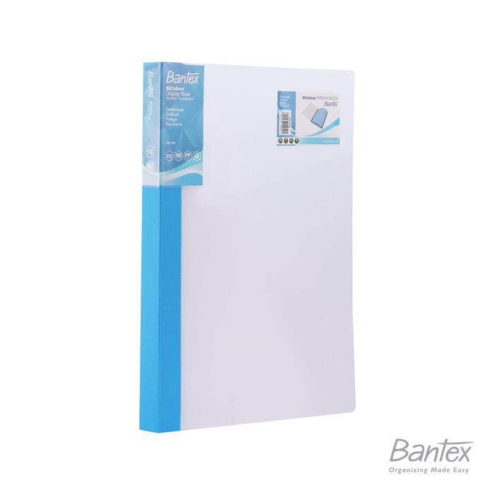 Promo Bantex Bi-Colour Display Book Clear Folio/F4 40 Pocket - 3185 ...