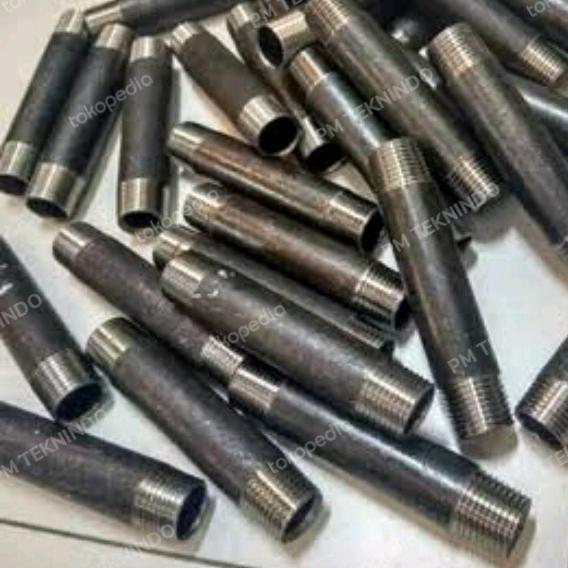 Jual Pipa Nepel Besi Drat 2" inch / Pipa Nepel Carbon Steel (Panjang ...