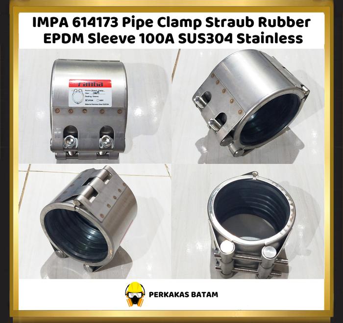Jual IMPA 614173 Pipe Clamp Straub Rubber EPDM Sleeve 100A SUS304 ...