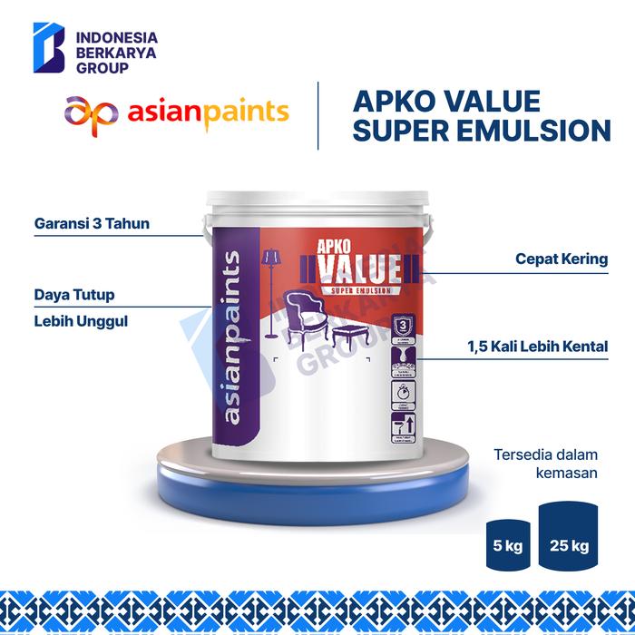 Jual Cat Tembok Interior APKOValue Super Emulsion 5 KG - Green Romantic ...
