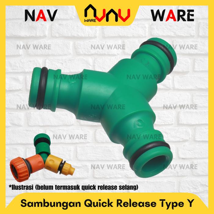 Jual Sambungan Selang Air Cabang 3 Way Type Y Quick Release - Jakarta ...