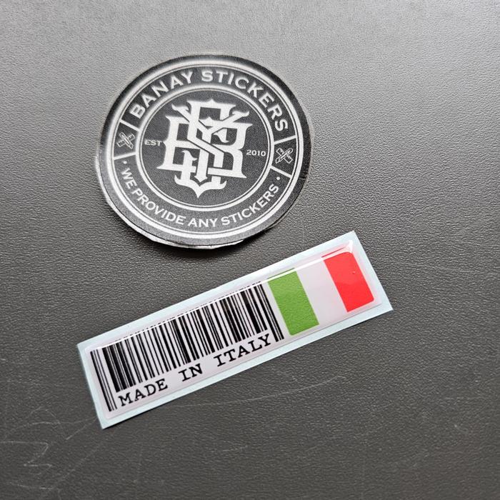 Jual Sticker Stiker Emblem MADE IN ITALY Barcode Timbul - Jakarta Timur ...