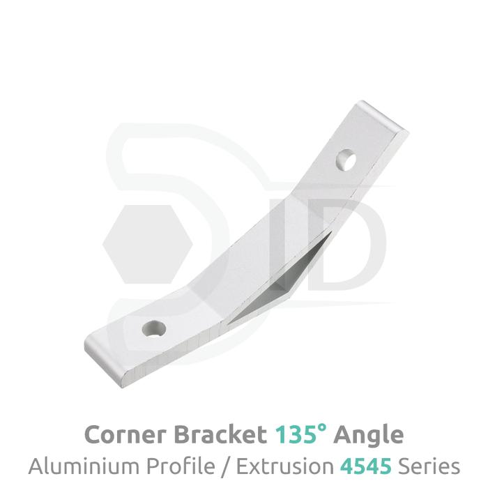 Jual Aluminium Profile 4545 Corner Bracket Angle Connection 135 Degree ...