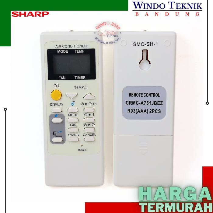 Jual REMOTE AC SHARP ION / REMOT AC SHARP / CONTROL / KONTROL AC ...