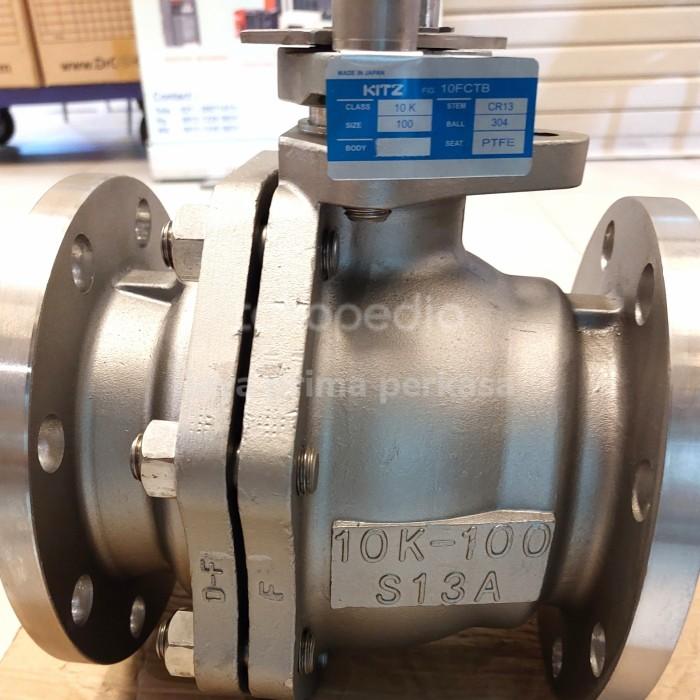 Jual Ball Valve Kitz Stainless Steel 304 4" inch jis 10k / Stop Kran Kitz Stainless S13A 10K-100 ...