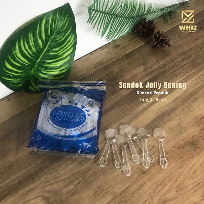 Jual Sendok Jelly Pudding Es Krim Agar Agar Bening Transparan Murah isi ...