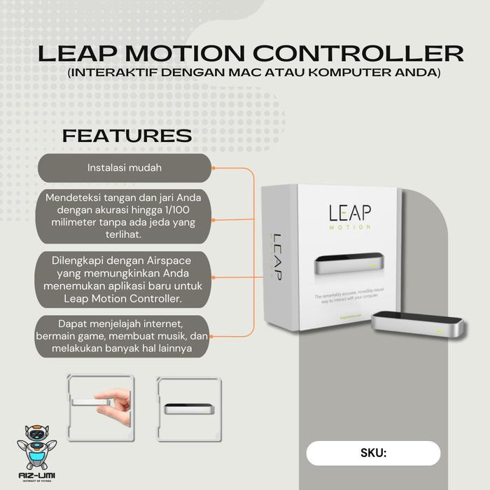 Jual Leap Motion Controller 3D Hand Gesture Motion Virtual Reality VR ...