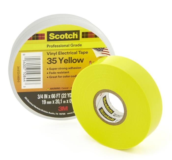 Jual ORIGINAL 3M Isolasi Scotch 35 Vinyl Electrical Tape YELLOW ...