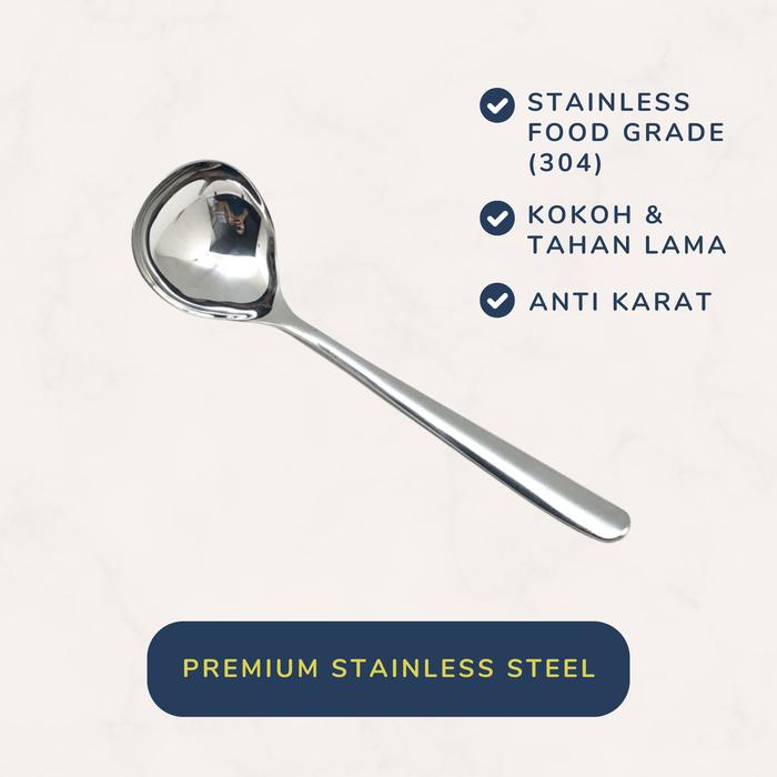 Jual Aro Soup Ladle Ira Server Spoon Sendok Kuah Saji Gold Emas Ss 304 ...