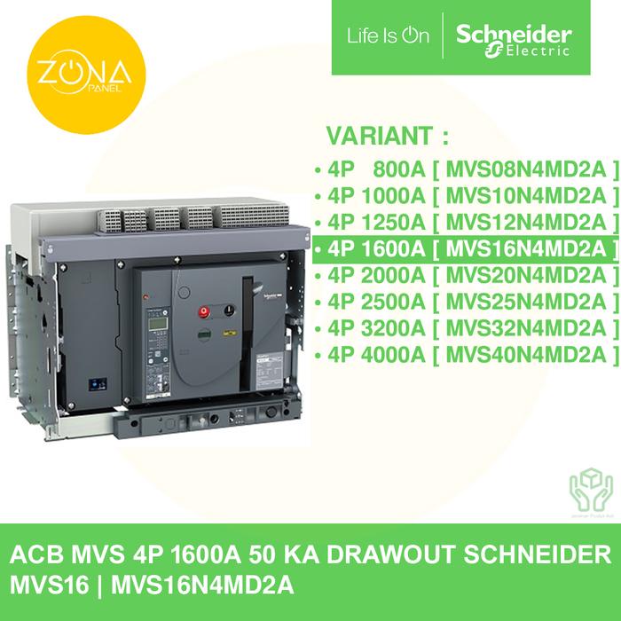 Jual ACB SCHNEIDER MVS MVS16 4P 1600A DRAWOUT TYPE 50KA MVS16N4MD2A ...